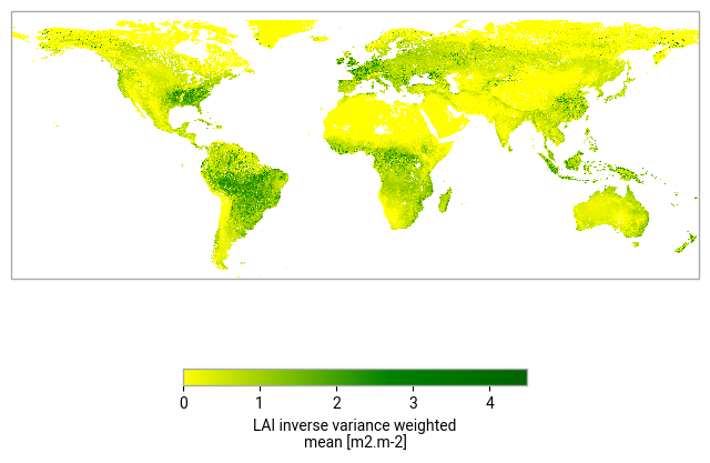 Computing the time average of LAI and fAPAR using inverse variance ...